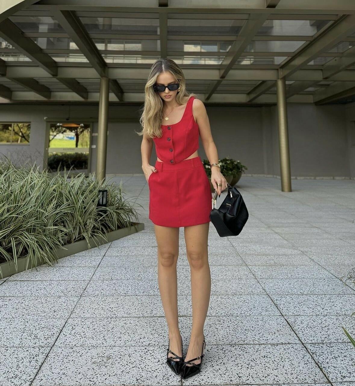 Conjunto Alfaiataria Vermelho - Nuki - Sarez Store